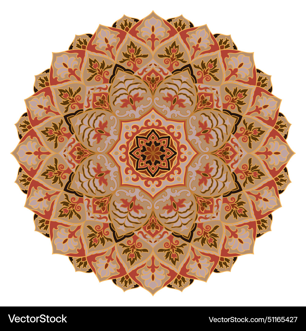 Floral mandala Royalty Free Vector Image - VectorStock