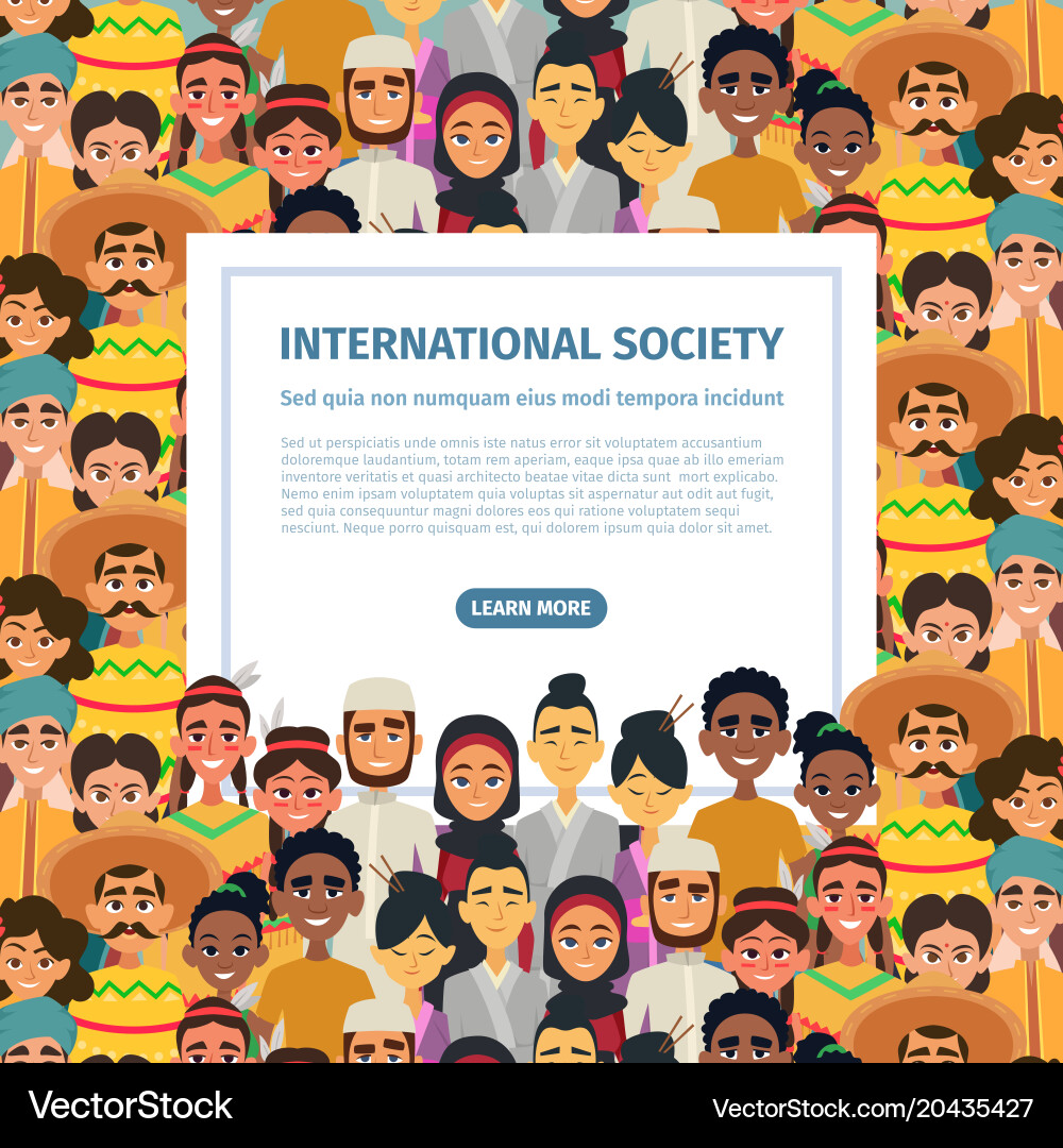 International community with different Royalty Free Vector