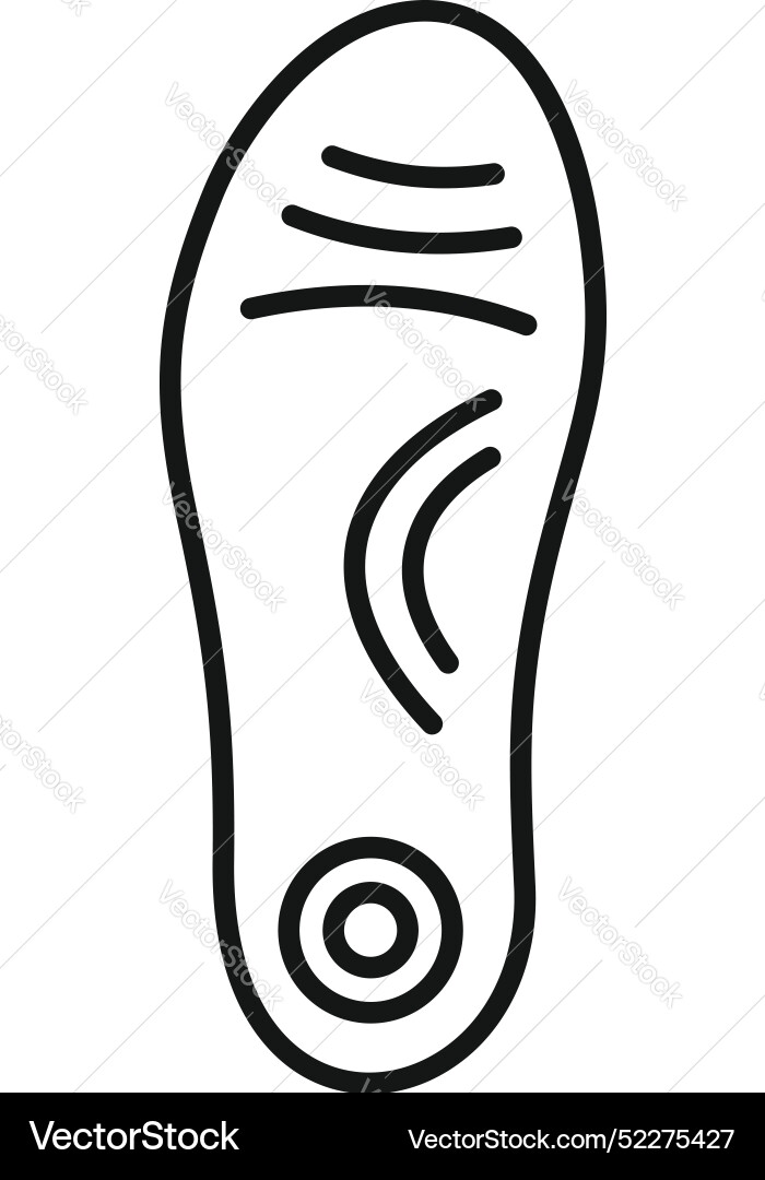 Orthopedic insole providing support and comfort Vector Image