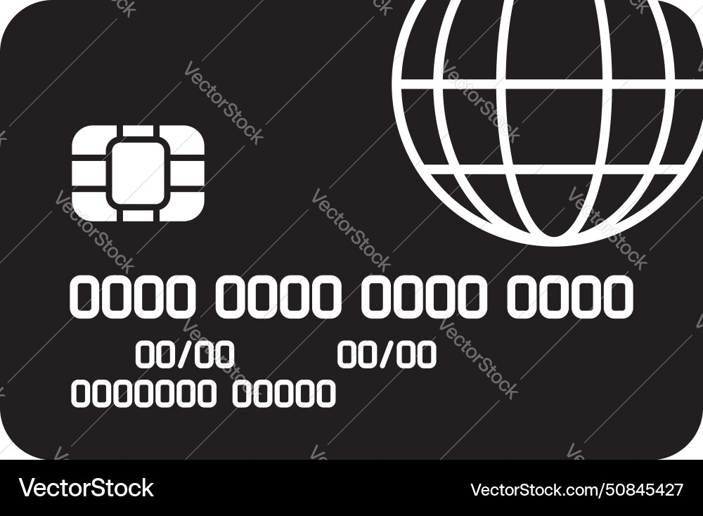 Simple classic credit card icon Royalty Free Vector Image