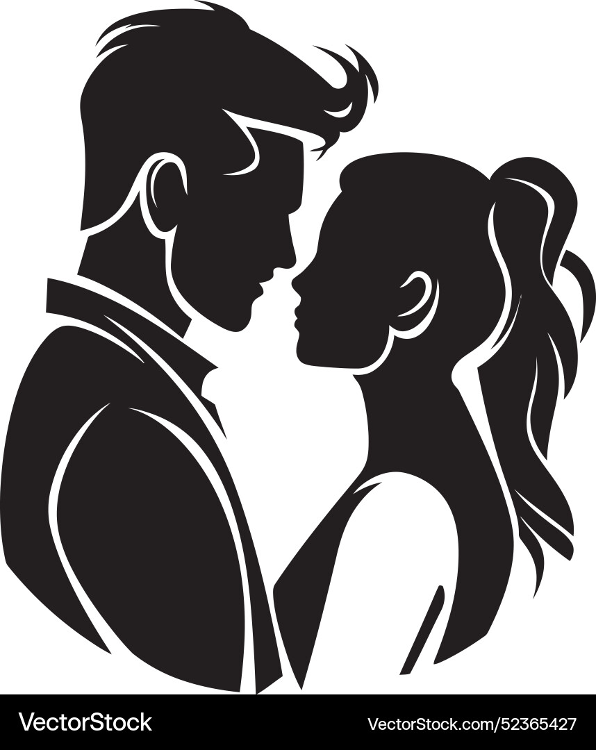 Togetherness dynamic couple artistrychromatic Vector Image