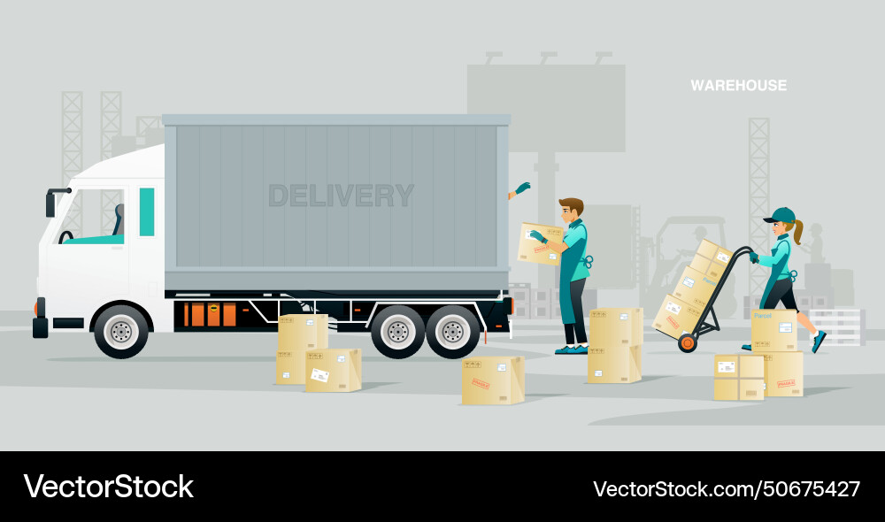 Warehouse management Royalty Free Vector Image
