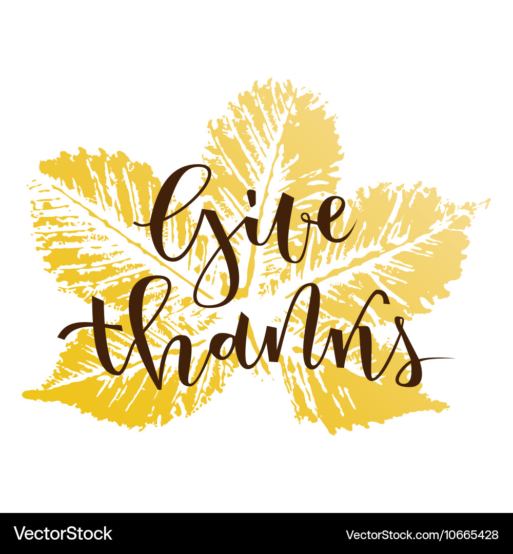 Give thanks greeting Royalty Free Vector Image