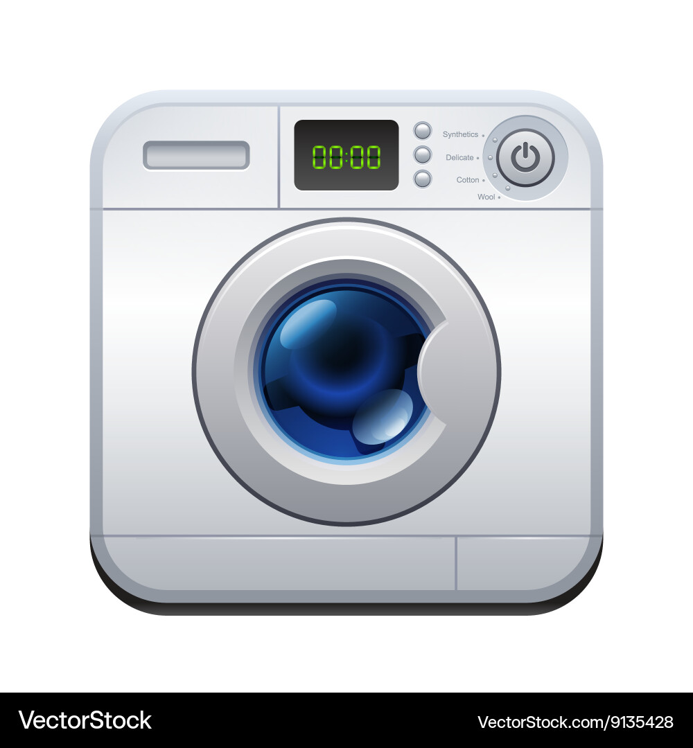 Laundry Washing Machine Icon Royalty Free Vector Image