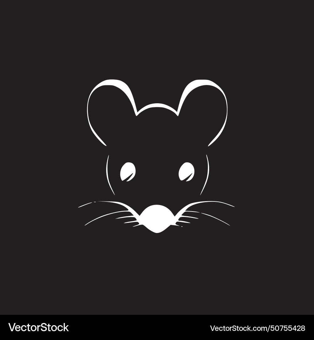 Mouse - minimalist and simple silhouette Vector Image