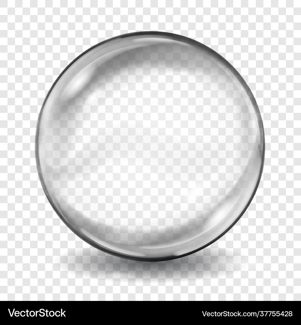 Transparent gray sphere Royalty Free Vector Image