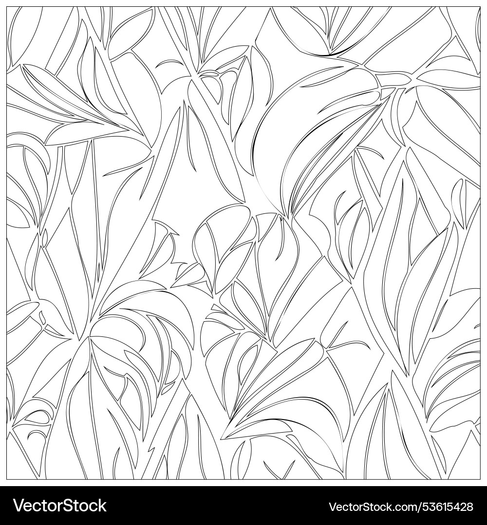 Tumpal flower pattern outline sketch Royalty Free Vector
