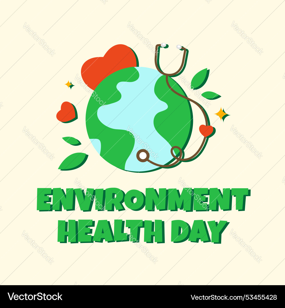 World environment health day design Royalty Free Vector