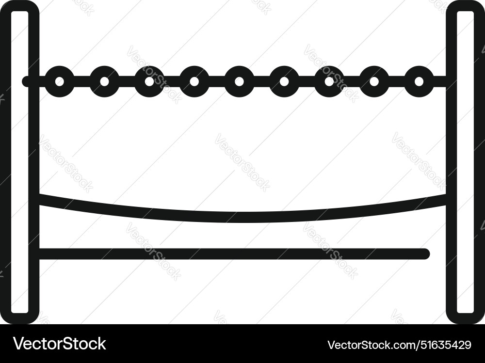 Boxing ring with ropes icon outline style Vector Image