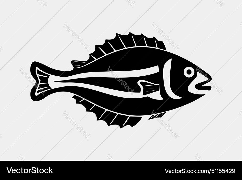 Fish silhouette Royalty Free Vector Image - VectorStock