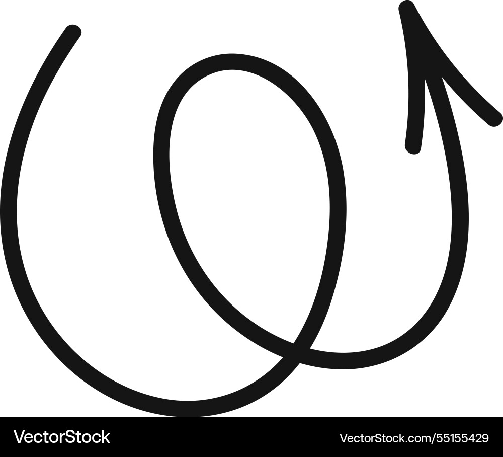 Grunge artistic arrow black doodle Royalty Free Vector Image