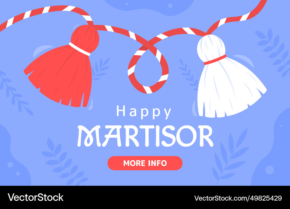 Happy martisor banner Royalty Free Vector Image
