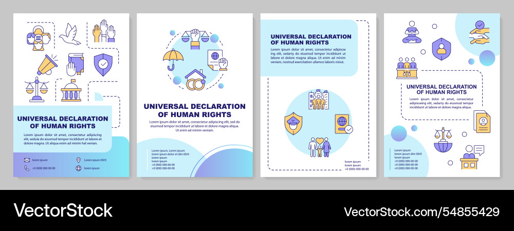 Human rights universal declaration blue gradient Vector Image