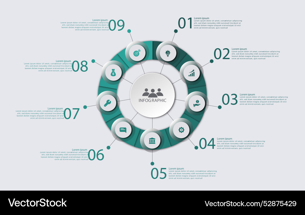 Infographic circular template Royalty Free Vector Image