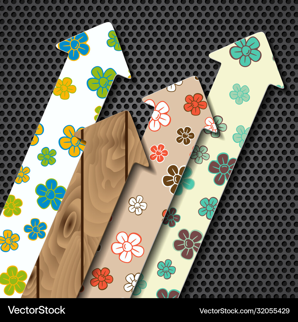 Isolated hand drawn arrows set on a white Vector Image