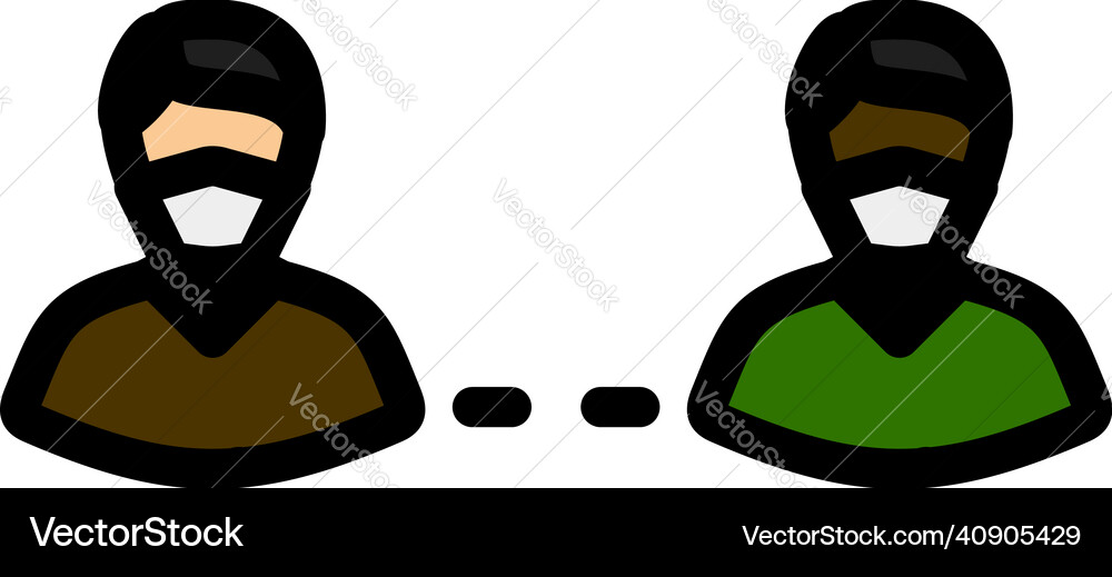 Social distance icon Royalty Free Vector Image