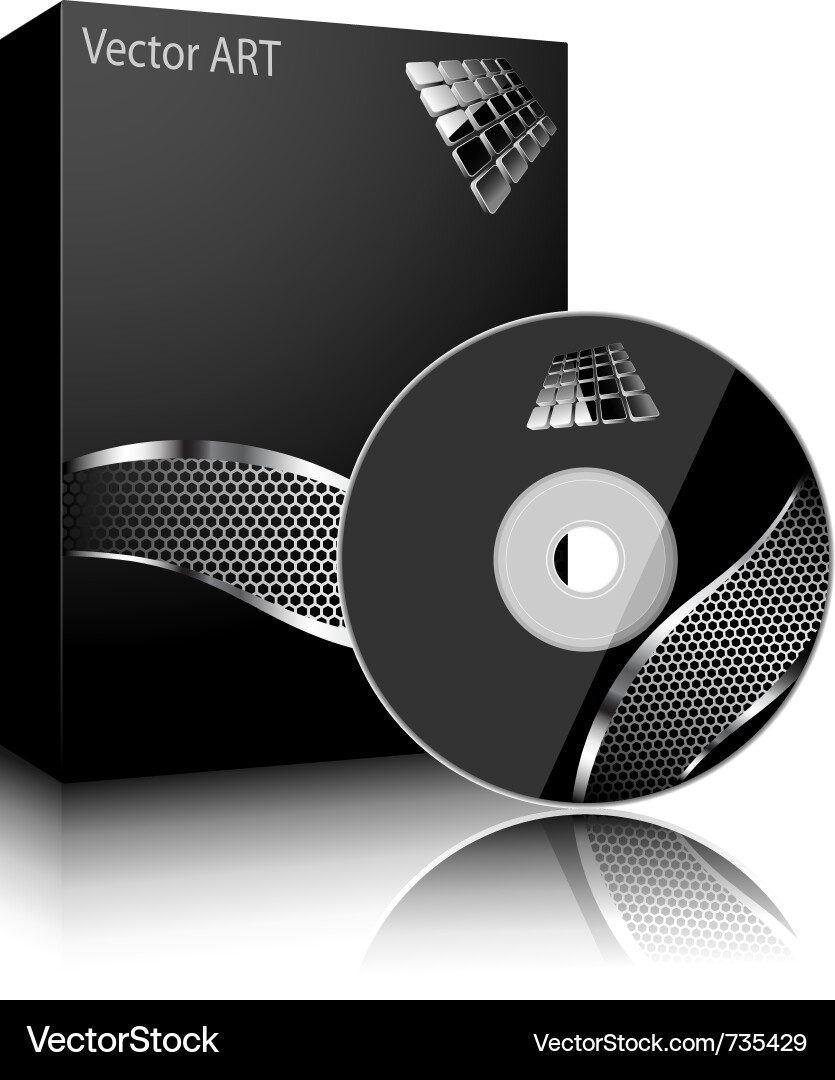 Software Disc Packaging Royalty Free Vector Image