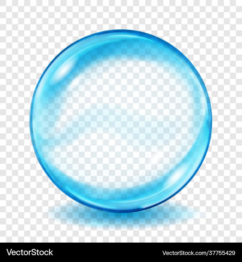 Transparent light blue sphere Royalty Free Vector Image
