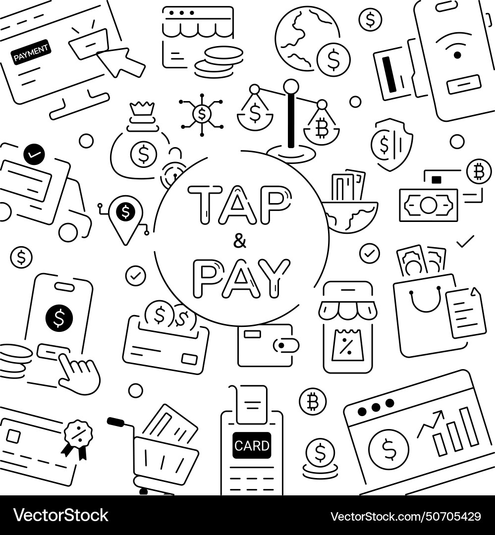Virtual transaction Royalty Free Vector Image - VectorStock