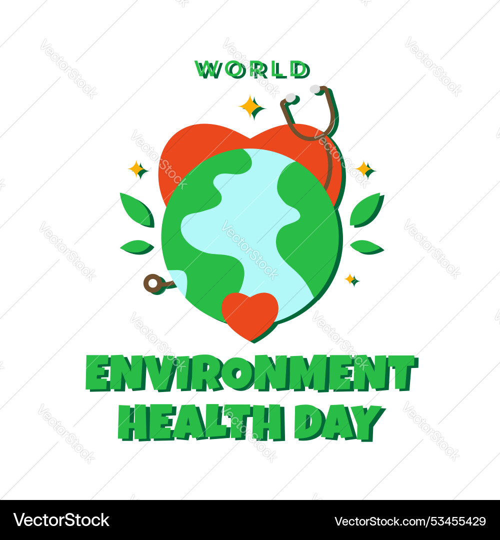 World environment health day design Royalty Free Vector