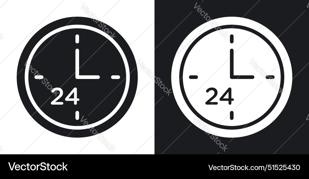 24 hrs icon Royalty Free Vector Image - VectorStock