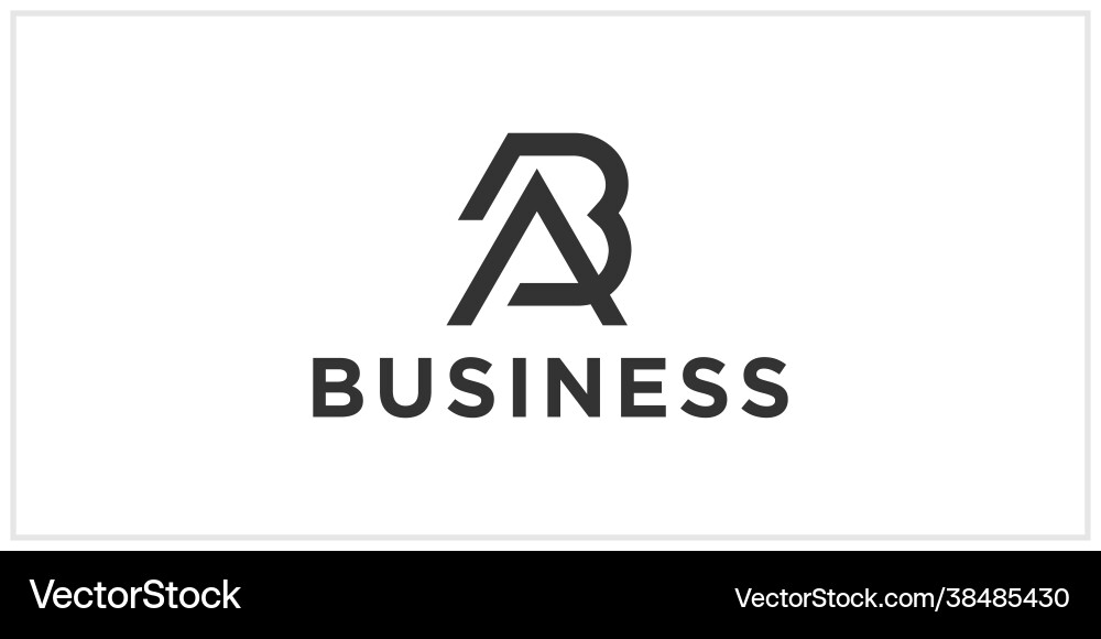 Ba ab logo design inspiration Royalty Free Vector Image