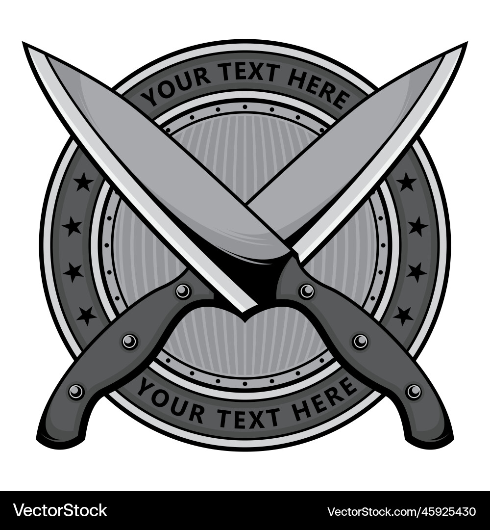 Chef knife simple logo Royalty Free Vector Image
