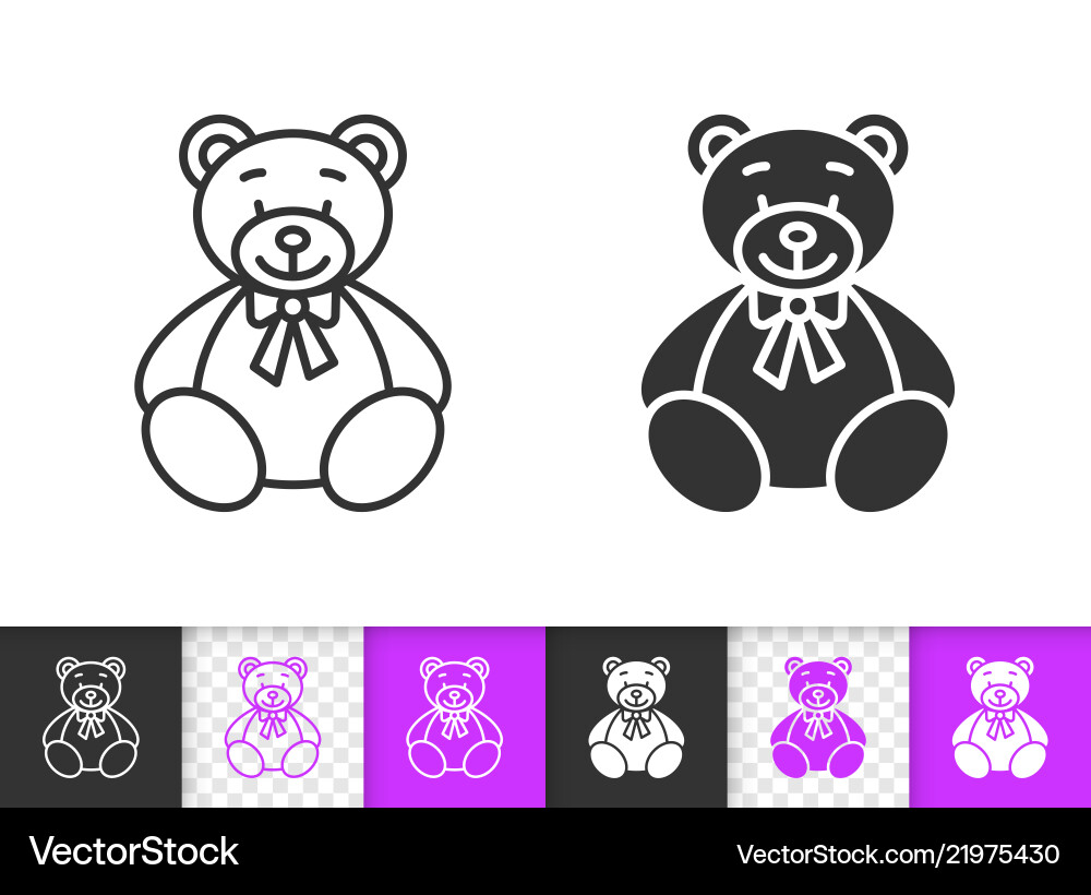 Cute Teddy Bear Icon Royalty Free Vector Image