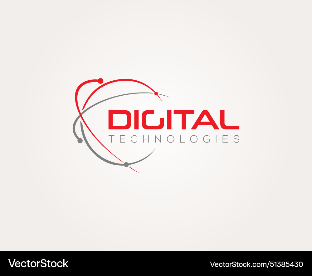 Digital and information technology company logo Vector Image