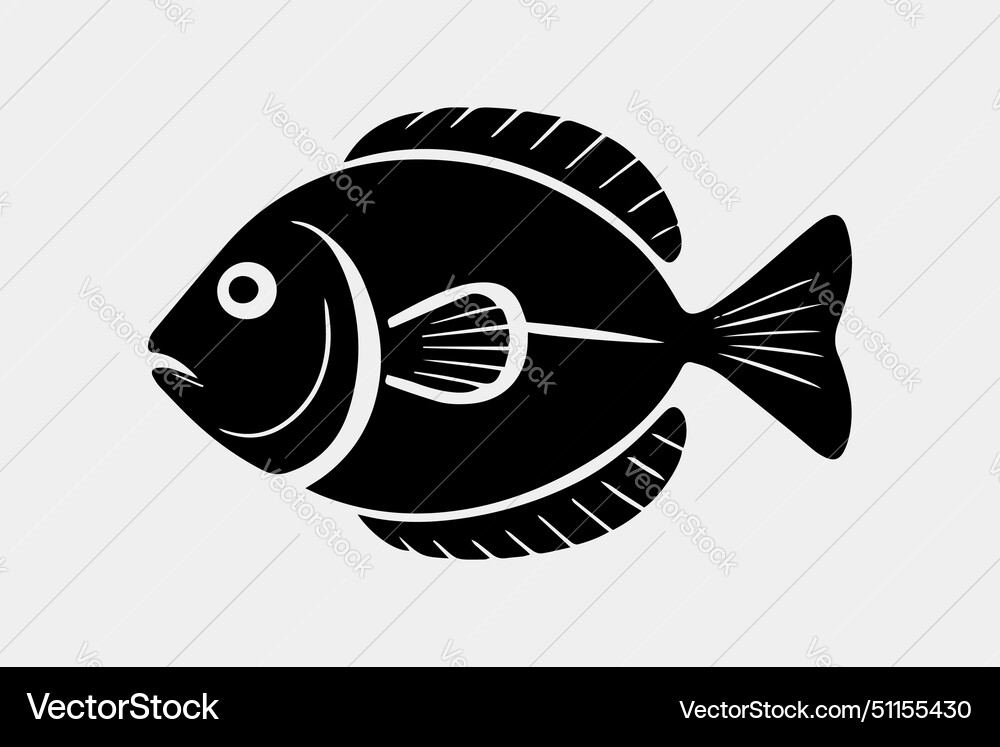 Fish silhouette Royalty Free Vector Image - VectorStock