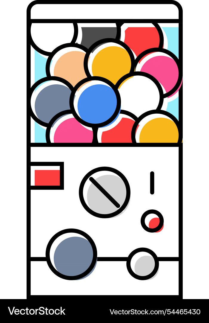 Gachapon otaku color icon Royalty Free Vector Image