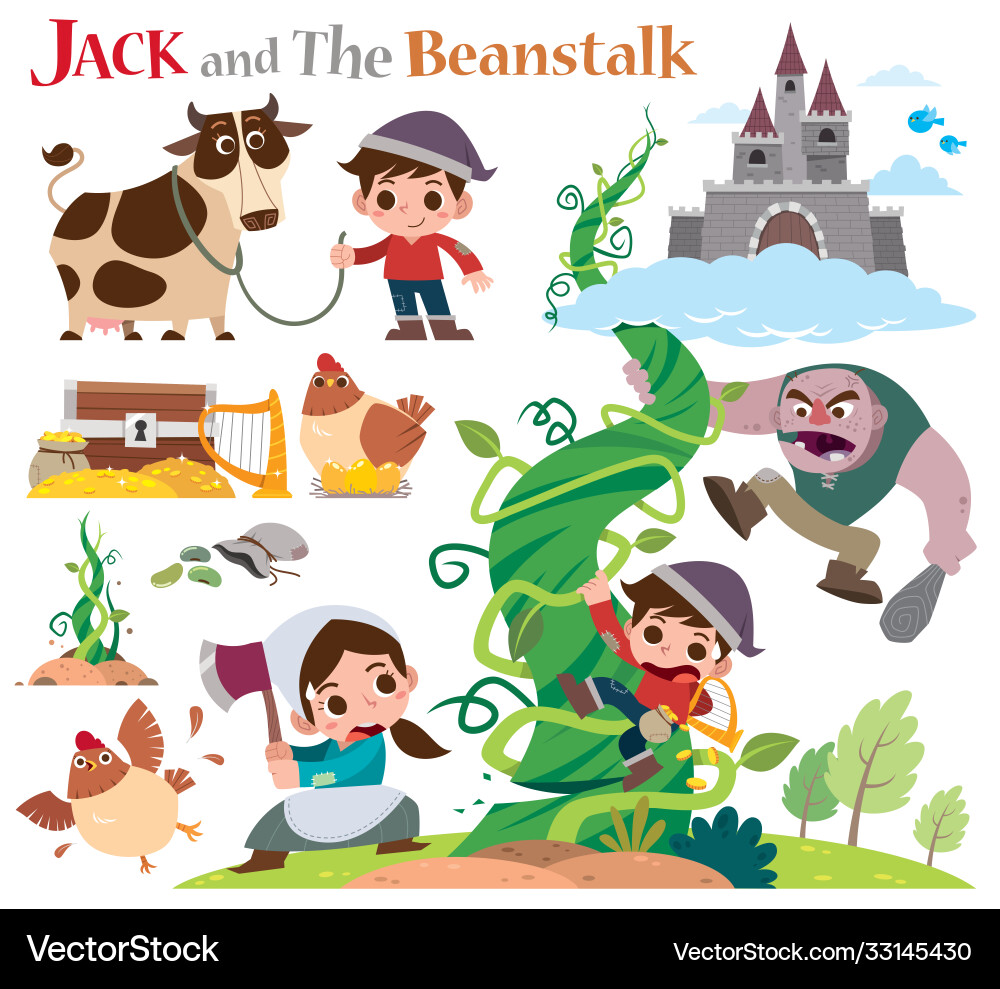 Jack and beanstalk Royalty Free Vector Image - VectorStock