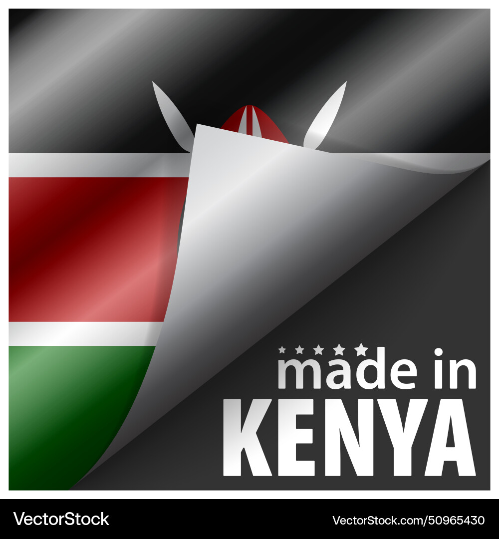 Made in kenya graphic and label Royalty Free Vector Image