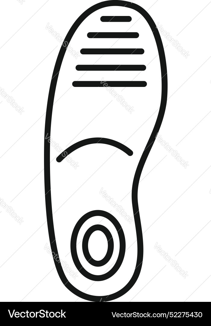 Orthopedic insole increasing foot support Vector Image