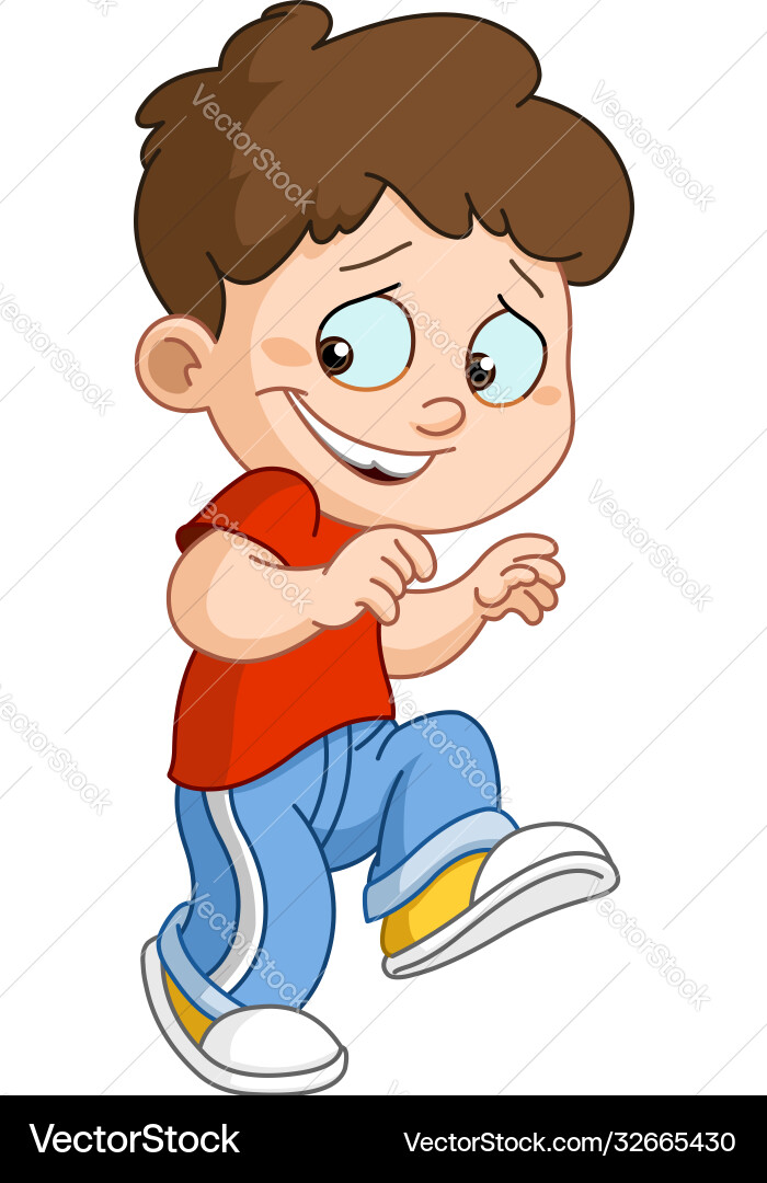 Sneaking boy Royalty Free Vector Image - VectorStock