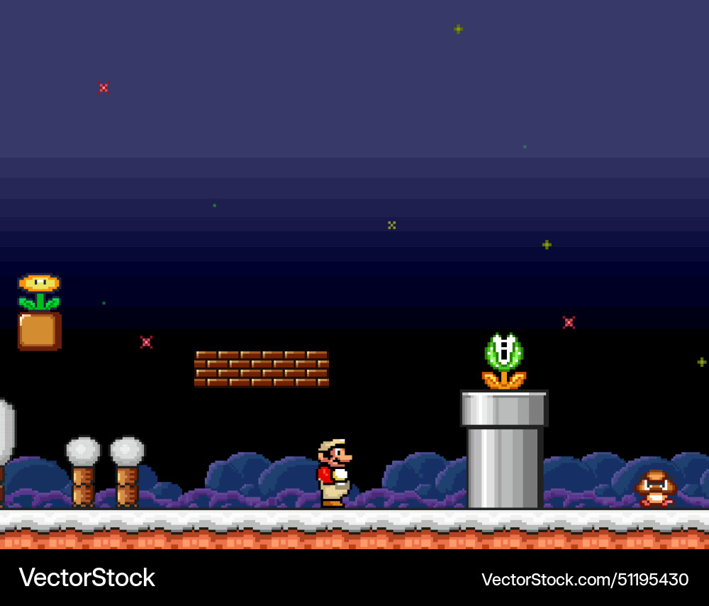 Super Mario Bros. 16-bit Art – Royalty-Free Vector | VectorStock