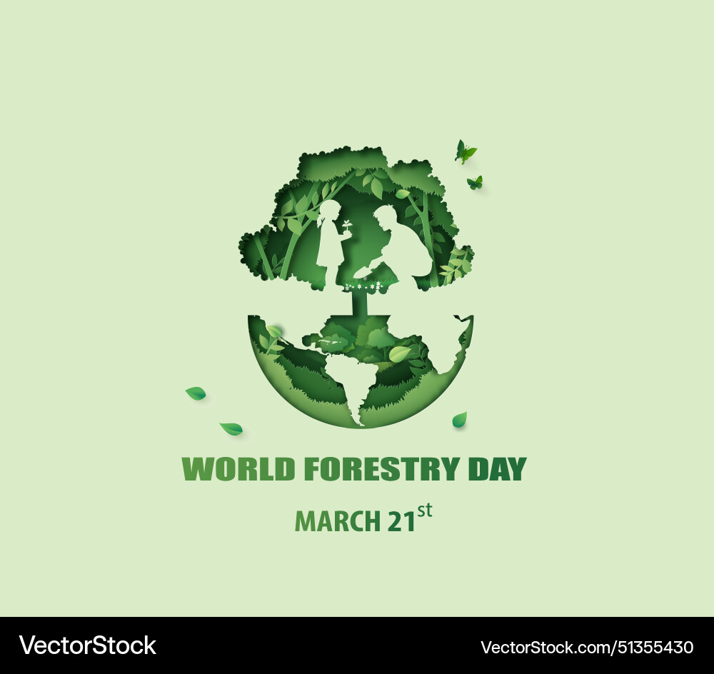 World forestry day Royalty Free Vector Image - VectorStock