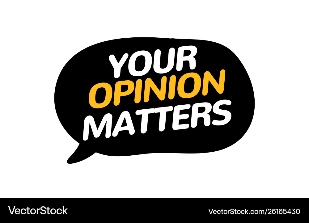 Your opinion matters feedback survey banner voice Vector Image