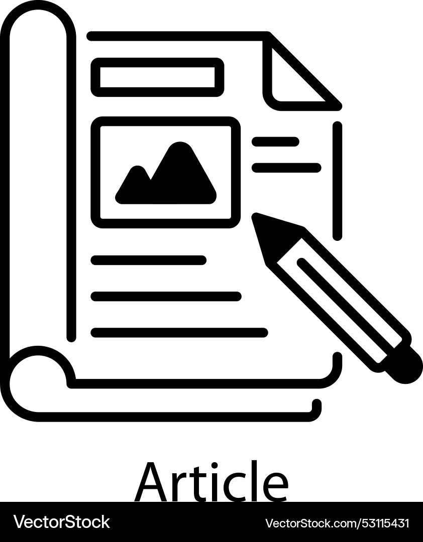 Article Royalty Free Vector Image - VectorStock