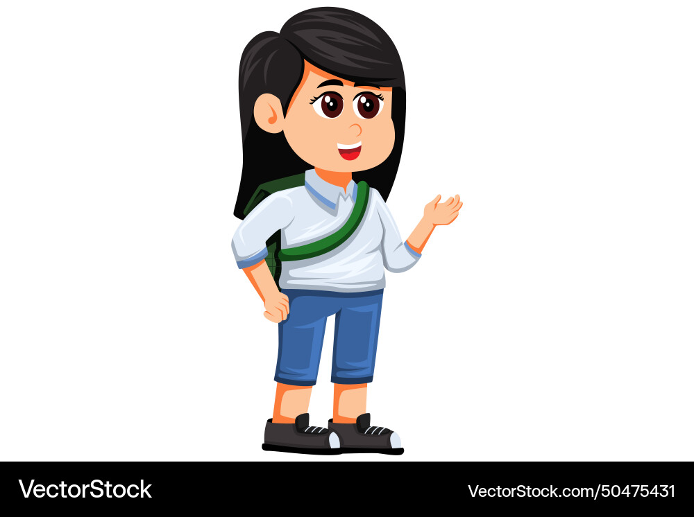 Back to school character design Royalty Free Vector Image