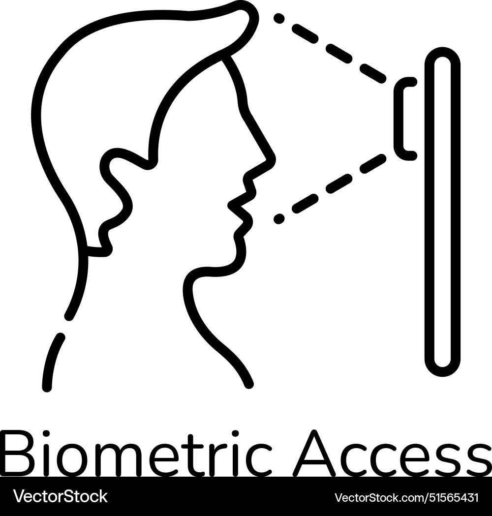 Biometric access Royalty Free Vector Image - VectorStock