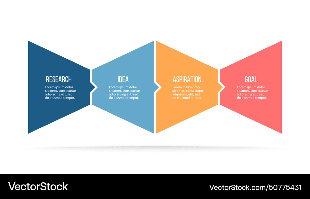 Business process candy infographics with 4 steps Vector Image