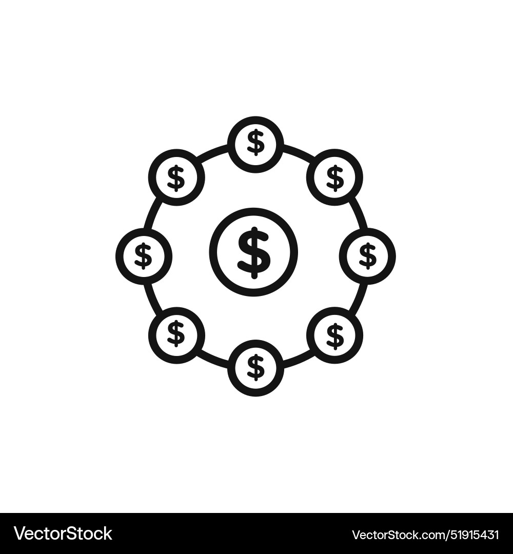 Hedge fund icon set collection for web Royalty Free Vector