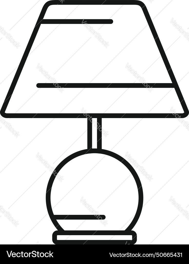 Illuminate torcher icon outline led floor Vector Image