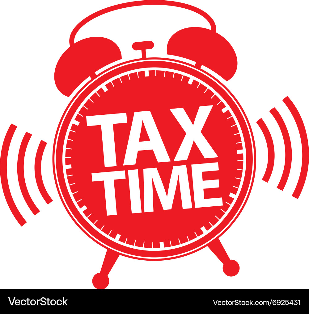 Red Alarm Clock - Tax Time Royalty Free Vector Image