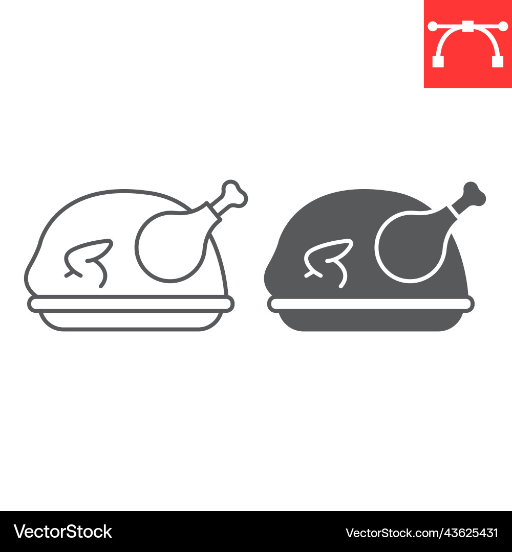 Roasted Turkey Icon Royalty Free Vector Image - VectorStock