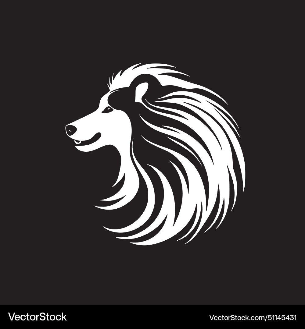 Shetland sheepdog - minimalist and flat logo Vector Image