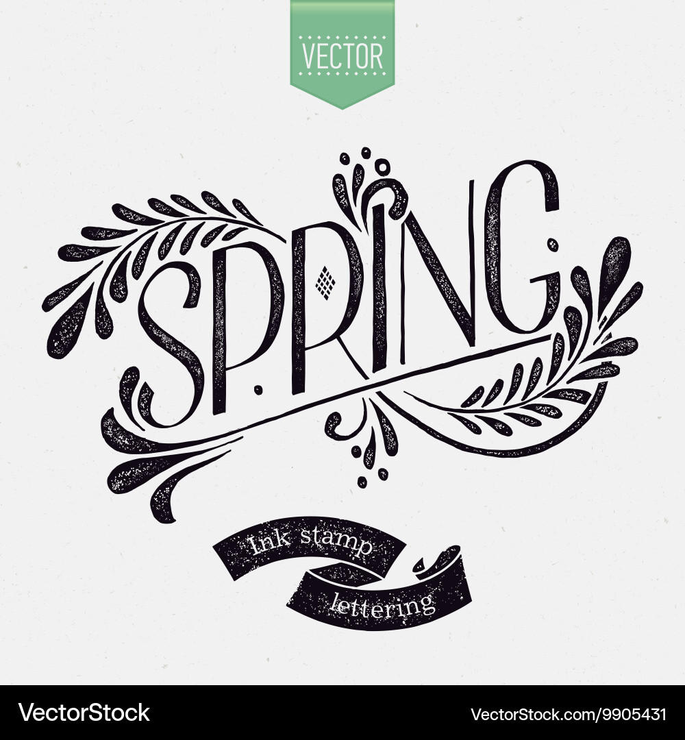 Vintage spring banner Royalty Free Vector Image