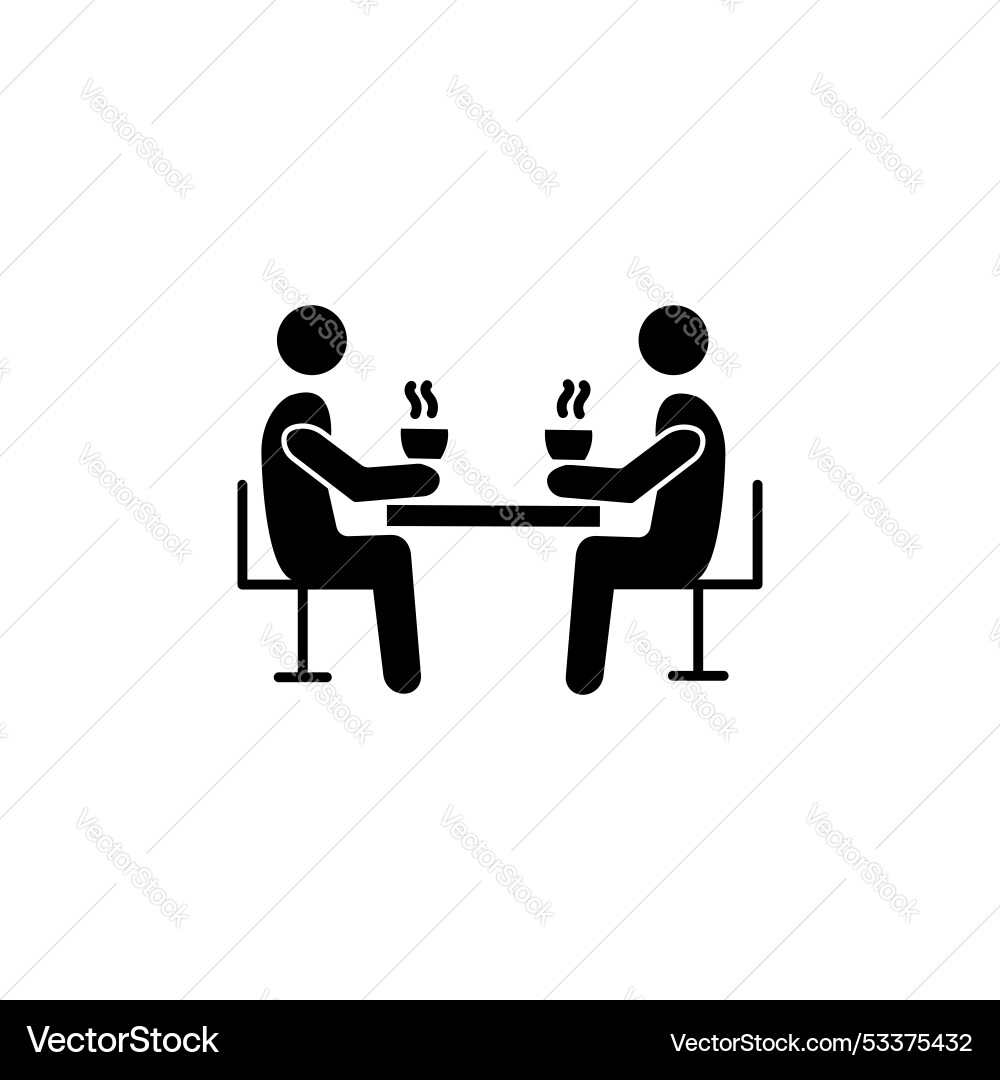 Cafeteria icon set room garden table symbol Vector Image