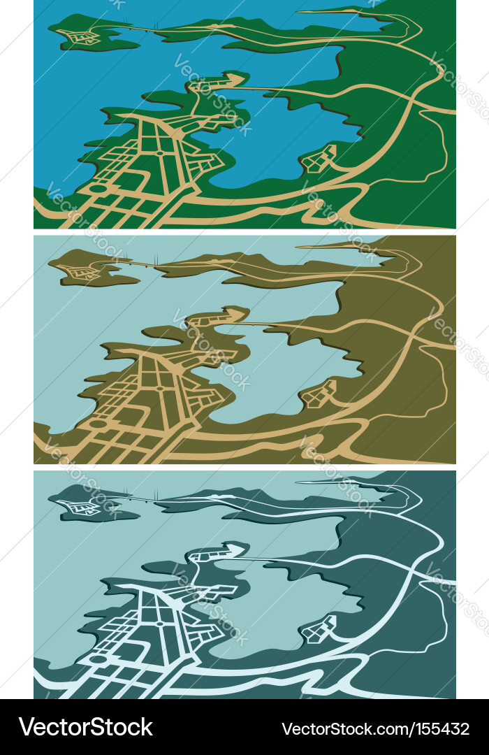 City map Royalty Free Vector Image - VectorStock